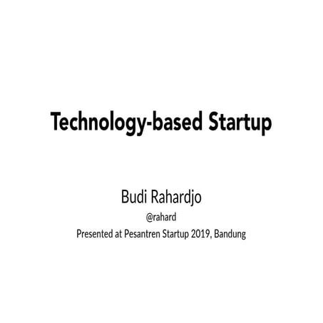 Technology-based Startup | PDF