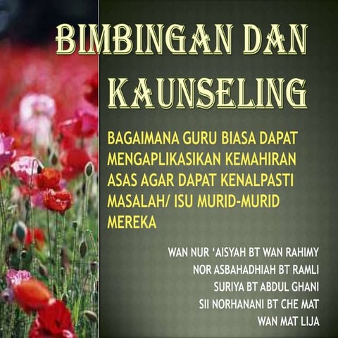 Bimbingan dan kaunseling kump 6 | PPT