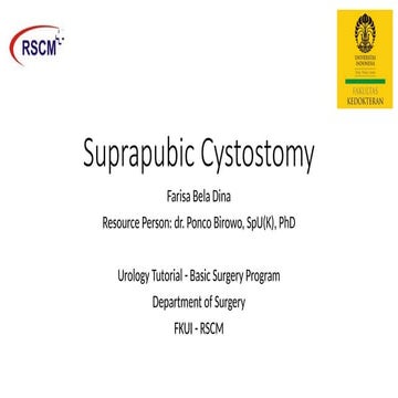 Supra pubic cystostomy | PPTX