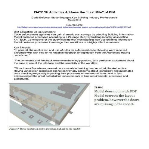 BIM Code Enforcement Report Summary March 2012 | PDF
