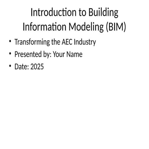 BIM_Introduction_Presentation_common_presentation | PPTX