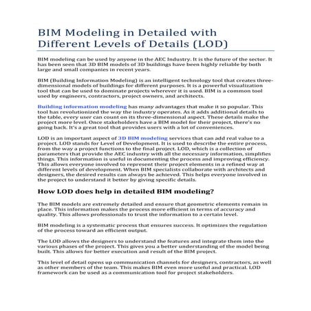 BIM Modeling in Detailed with Different Levels of Details.pdf