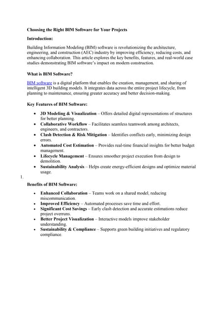 Building information modeling | PPTX