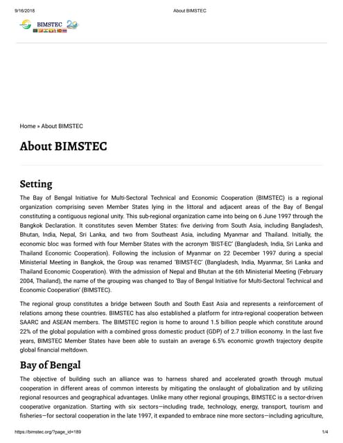 Presentation on BIMSTEC.pptx