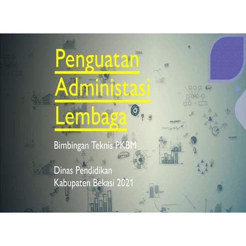 Penguatan Administrasi Lembaga PKBM | PDF
