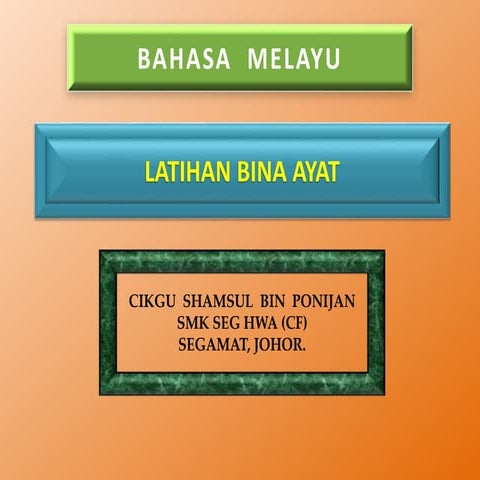 Bina ayat - latihan | PPTX