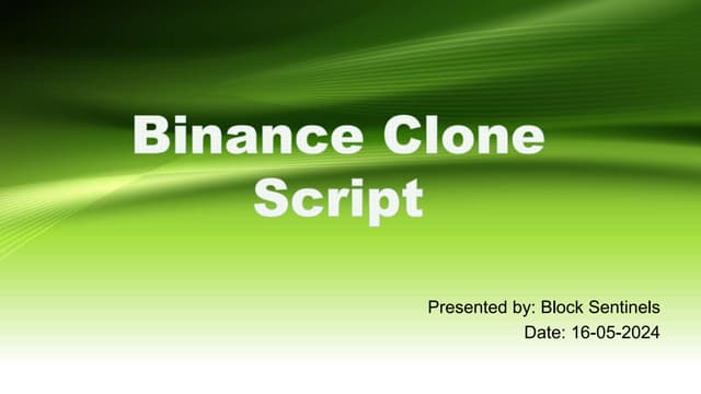 Binance Clone Script Development Company Ppt