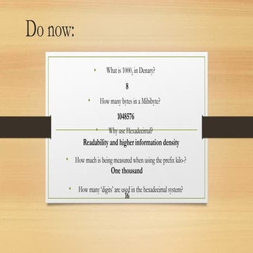 Binary Addition walkthrough with overflow error | PPTX