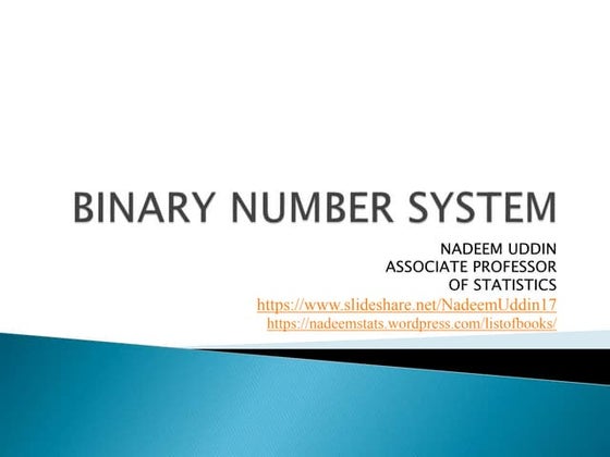 Binary Number System Ppt
