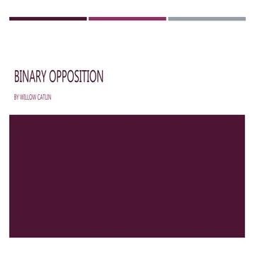 Binary opposition | PPTX