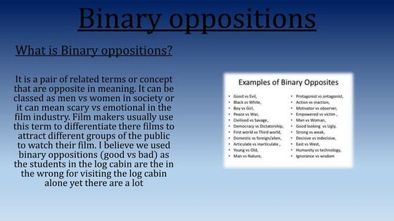 Binary oppositions blog | PPT