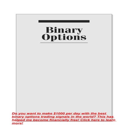 Binary Options: Strategies for Directional and Volatility Trading | PDF