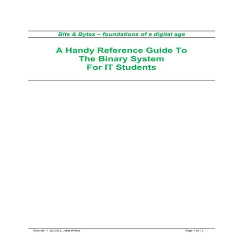 Math1003 1.6 - Binary Number System