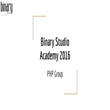 BSA 2016. Final Demo from PHP group | PPT