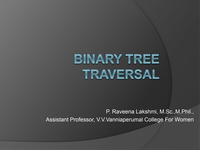 Binary Tree Traversal Ppt 02032020 7757