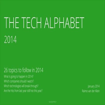 The Tech Alphabet 2014 | PPT