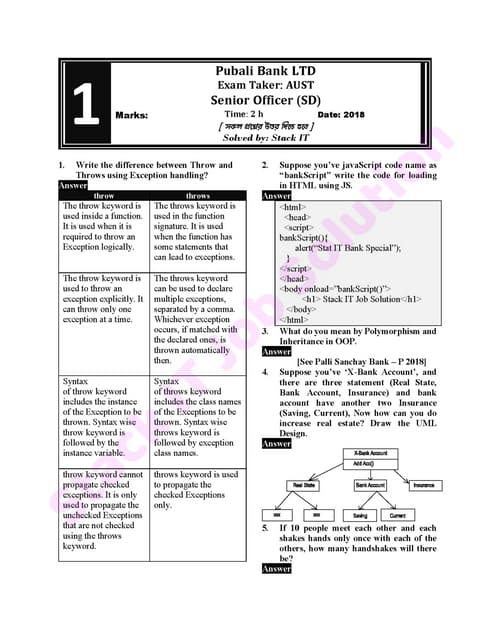 Assistant Programmer, Bangladesh Bank | PDF