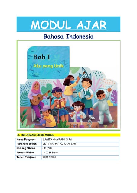 MODUL AJAR BAHASA INDONESIA KELAS 6 KURIKULUM MERDEKA.pdf