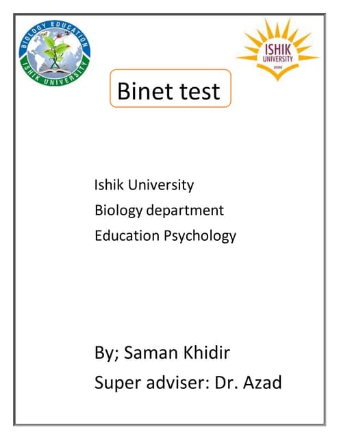 “Stanford-Binet Intelligence Test” | DOCX