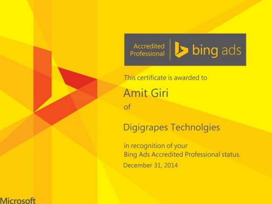 Mobile App Analytics Fundamentals Certification | Amit Giri | PPT