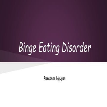 Binge eating disorder | PPTX