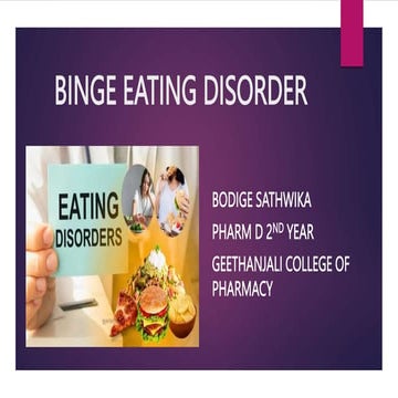 Binge eating disorder YouTube Sathwika.pptx