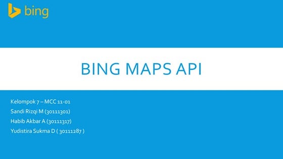 Bing maps api | PPTX