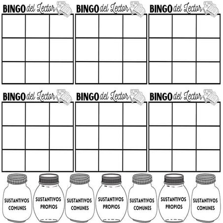 Bingo De Sustantivos Comunes Y Propios