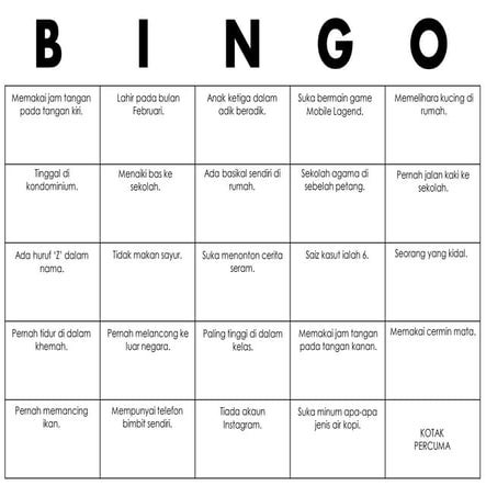 GAMIFIKASI BINGO UNTUK SEMUA TAHAP MURID | PPT