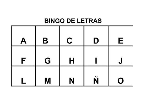 Bingo letras-3 | PPT