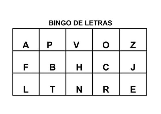 Bingo letras-3 | PPT