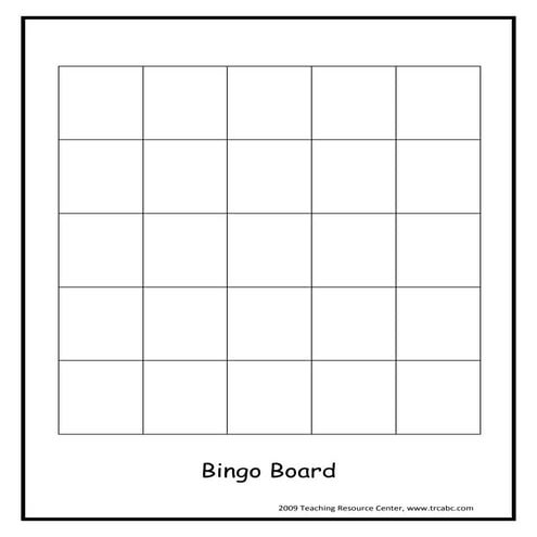 Bingo Board | DOCX