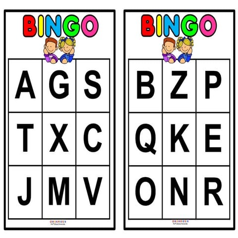 BINGO DO ALFABETO com as letras do alfabeto | PDF
