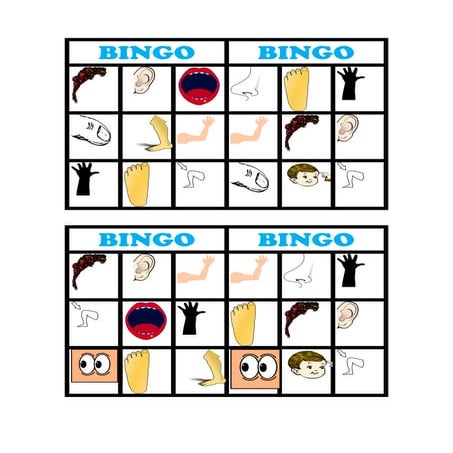 Bingo partes cuerpo / Body bingo | PDF