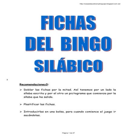 Bingo de la silabas