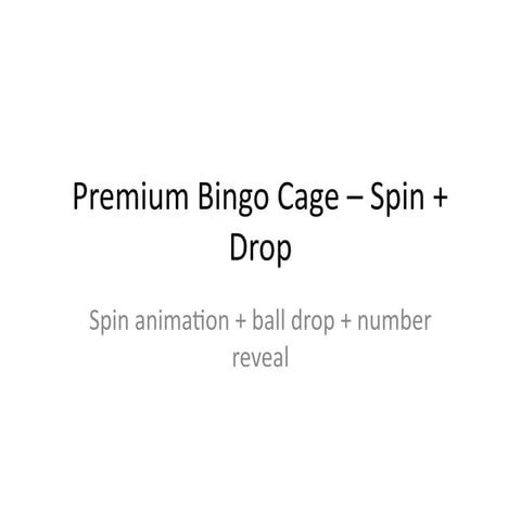 BINGO SPIN DROP FOR EVERYONE TO USE FOR A BINGO NIGHT | PPTX