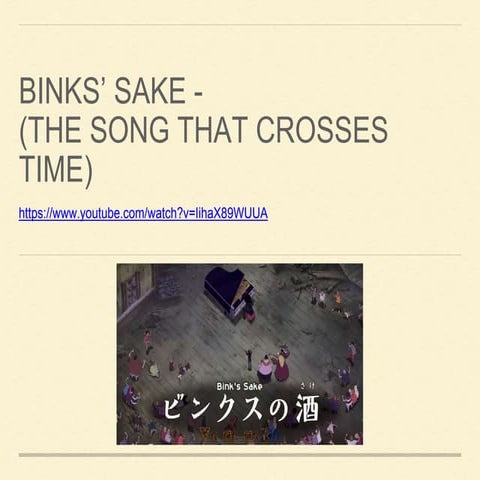Binks' sake | PPTX | Music Video | Genres
