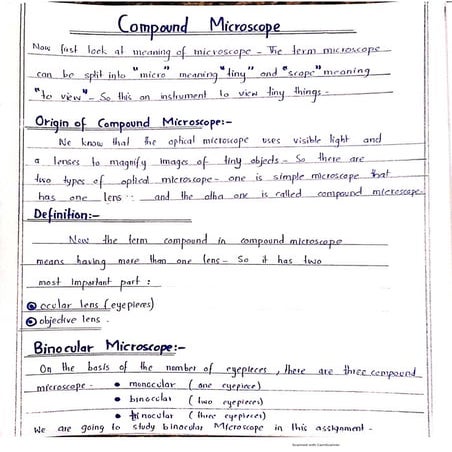 compound microscope | PDF