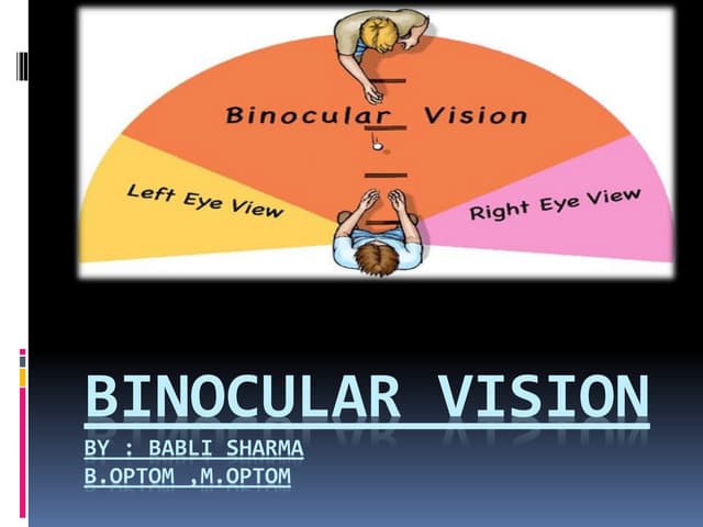 Examination protocol for binocular vision | PDF