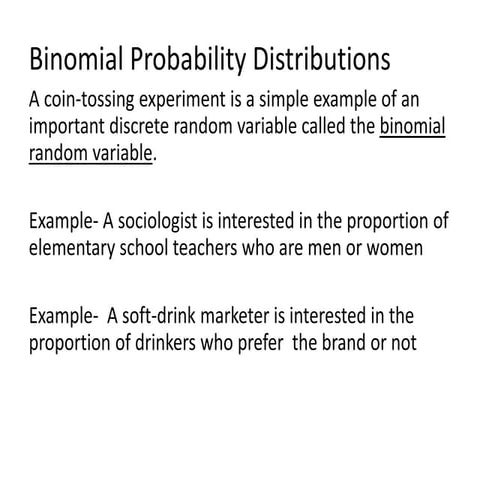 Binomial distribution | PPT