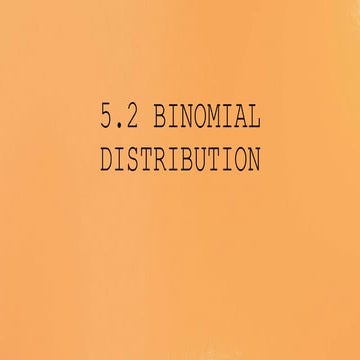 binomial distribution.pptx additional mathematics | PPTX
