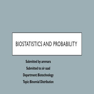 Binomial distributions in computer science | PPTX
