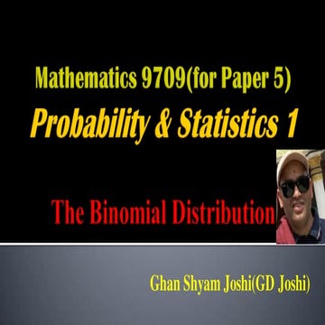 Binomial Distribution | PDF | Physics | Science