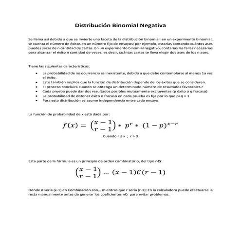 Probabilidad Binomial Distribución Binomial: Ejercicios 1