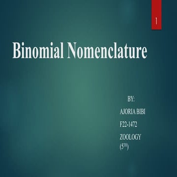 Binomial Nomenclature................................pptx