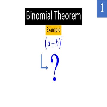 Binomial theorem | PPTX