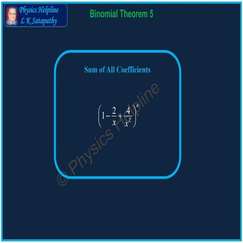 Binomial Theorem 5 | PPTX | Physics | Science