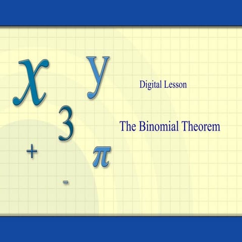 The binomial theorem class 11 maths | PPT