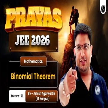 Binomial Theorem Solution Notes for jee students | PDF