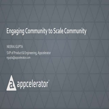 Engaging Community to Scale Community | PPT